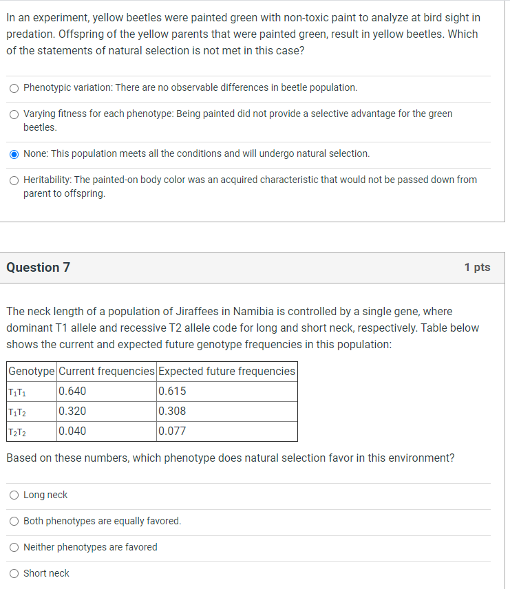 Solved Select the sentence that best describes the evolution | Chegg.com
