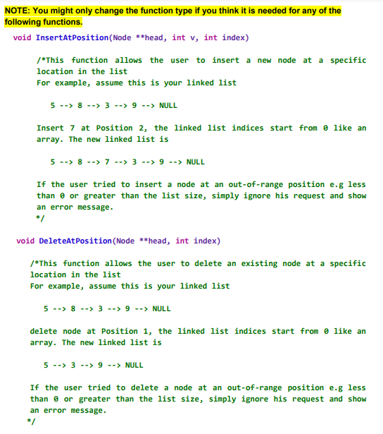 Solved NOTE: You might only change the function type if you | Chegg.com