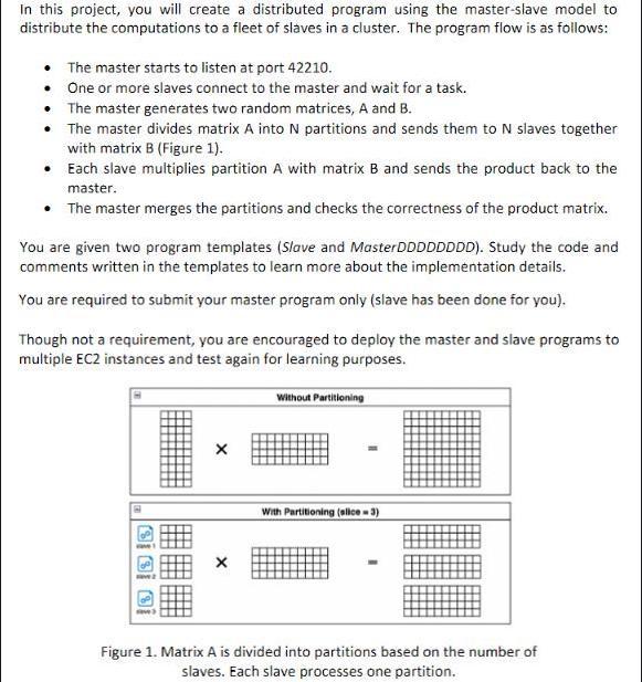 Solved In this project, you will create a distributed | Chegg.com