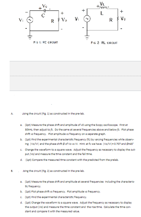 Solved A. (4pt) ﻿Using the circuit (Fig. 1) ﻿as constructed | Chegg.com