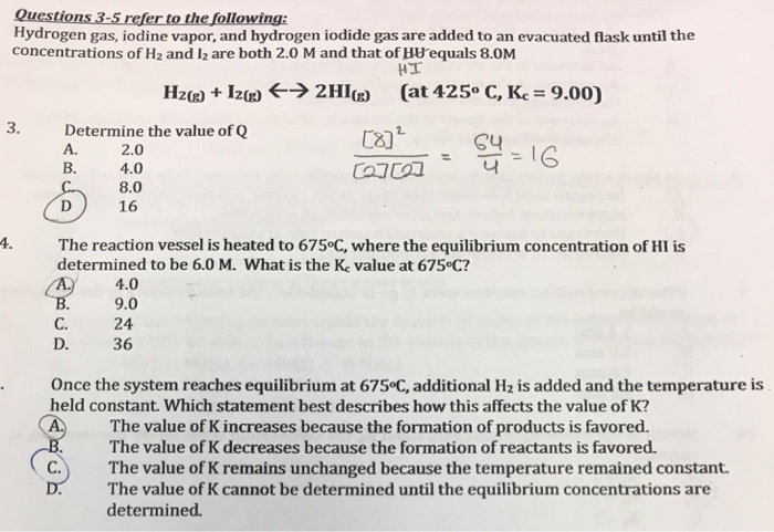 Solved Questions 3-5 referto the following: Hydrogen gas, | Chegg.com