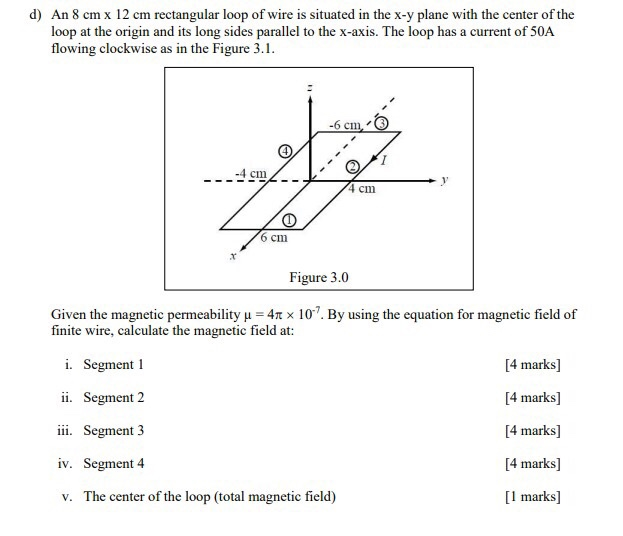 An 8 cm x 12 cm rectangular loop of wire is situated | Chegg.com