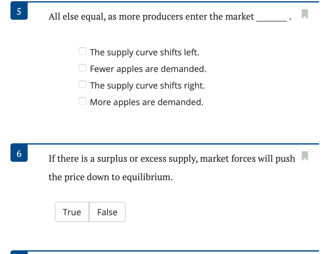 Solved All else equal, as more producers enter the market | Chegg.com