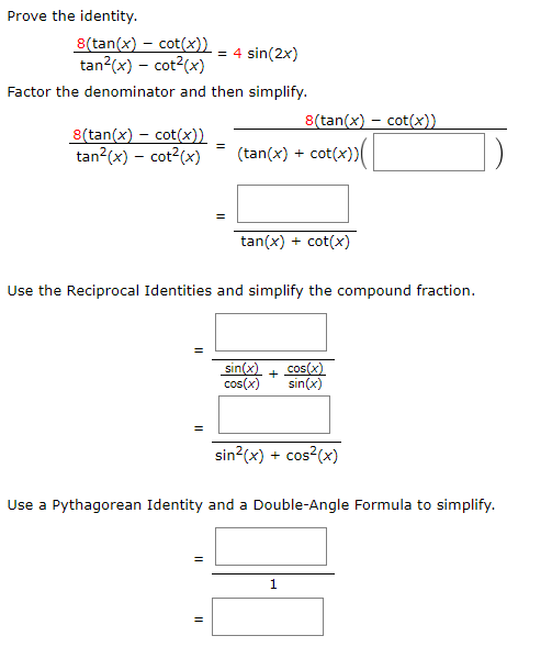 Solved Prove the identity. 5 sin(4x) = 20 cos(x) cos(2x) | Chegg.com