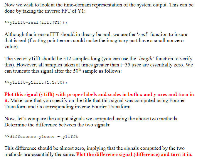 Solved Now we wish to look at the time-domain representation | Chegg.com