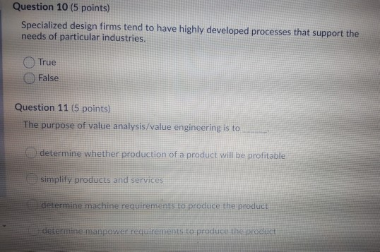 Solved Question 8 (5 points) Quality function deployment | Chegg.com