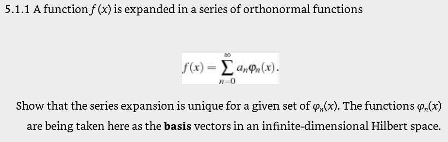 Solved 511 A Function F X Is Expanded In A Series Of 