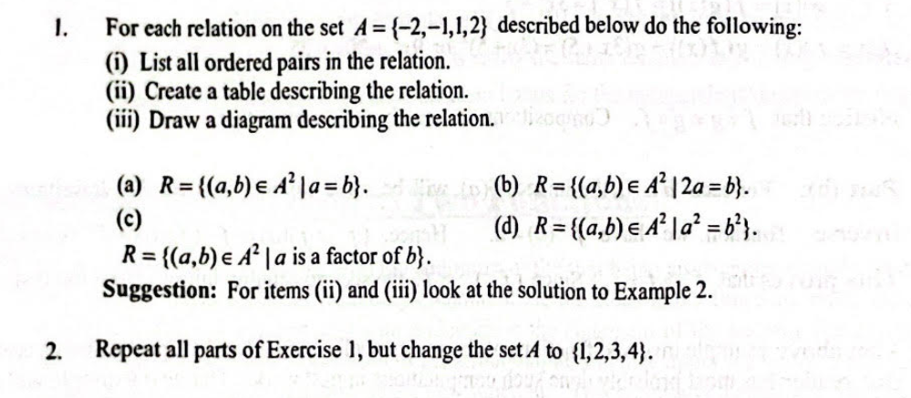 Solved Discreate MathmaticsFor each relation on the set | Chegg.com
