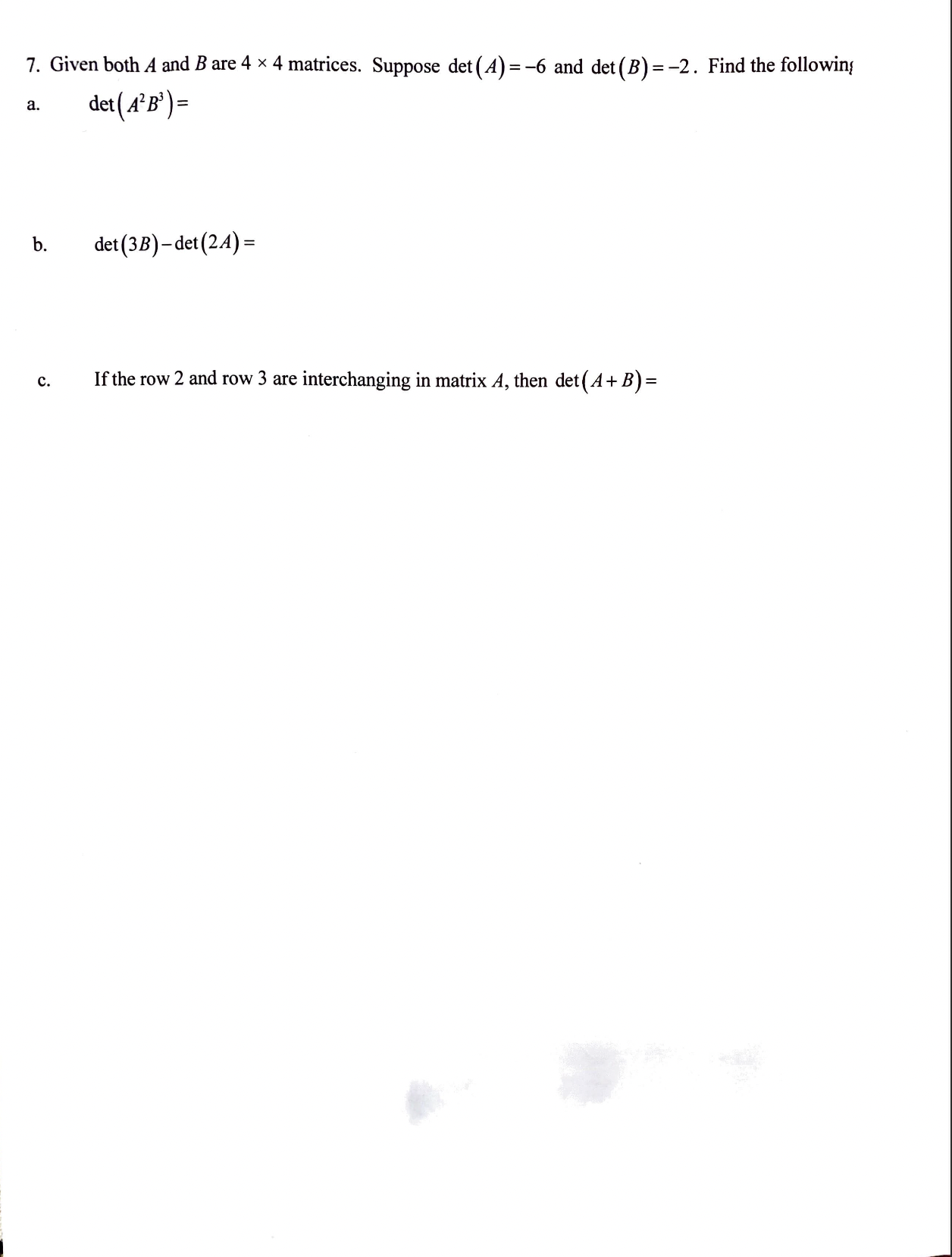 Solved 2. Given the matrix A=[51−8−4] a. Find the eigenvalue | Chegg.com