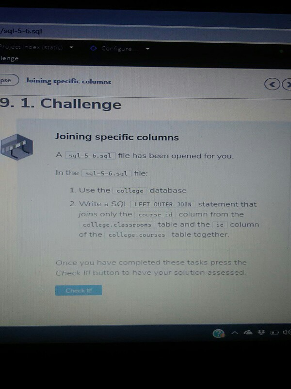 Solved /sql-5-6.sql enge pse Joining specific columns 9. 1. | Chegg.com