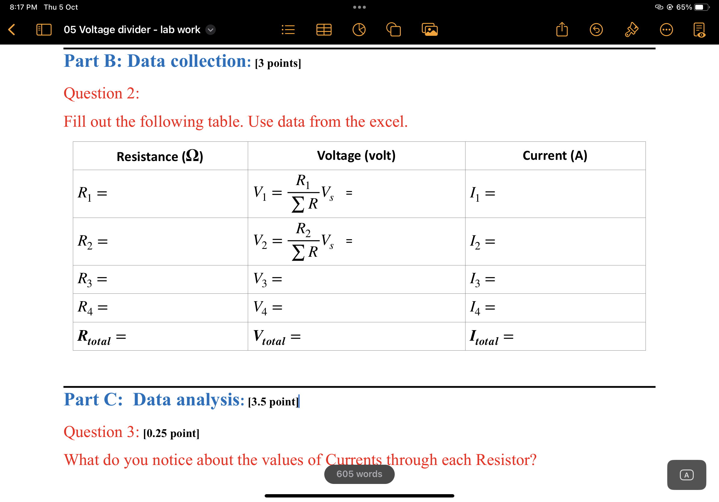 Fill out the following table. Use data from the | Chegg.com