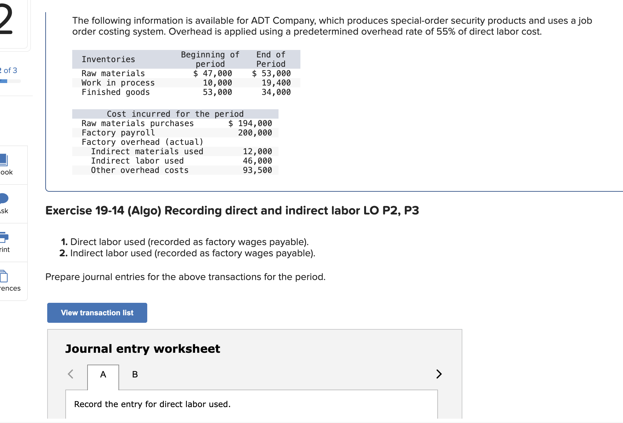 Solved The following information is available for ADT | Chegg.com