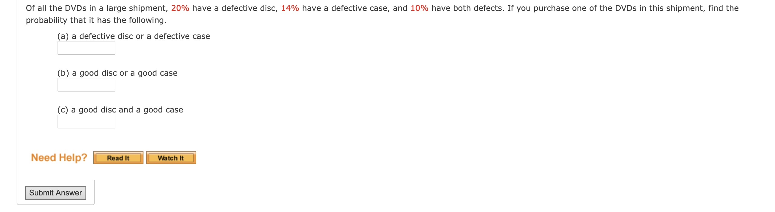 Solved probability that it has the following. (a) a | Chegg.com