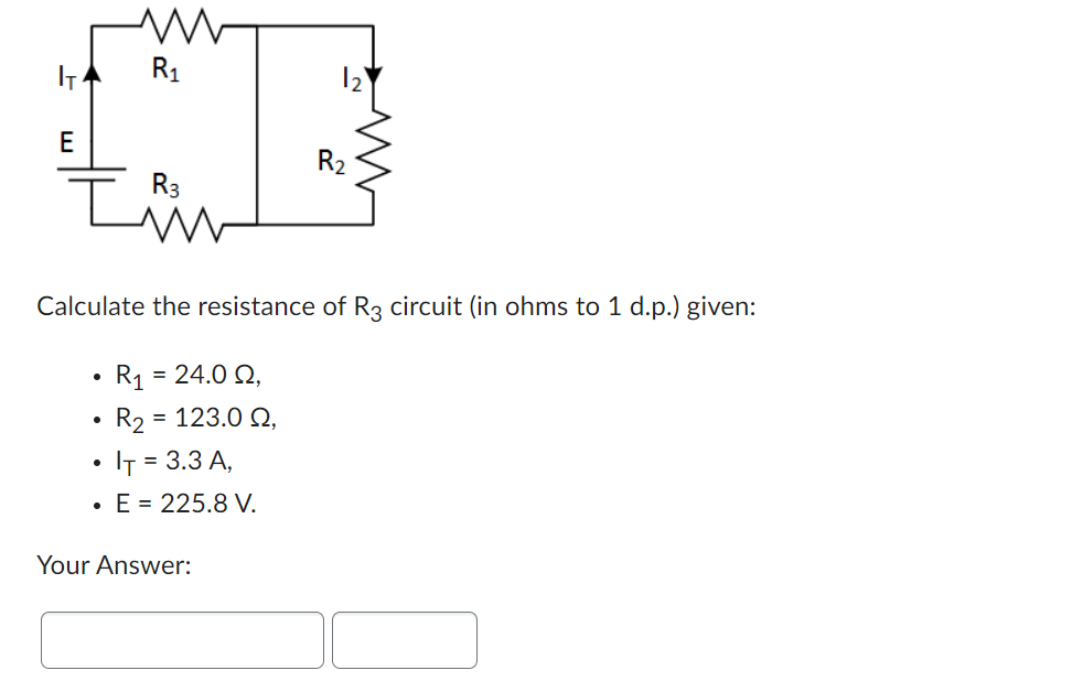 Solved Calculate the resistance of R3 circuit (in ohms to 1 | Chegg.com