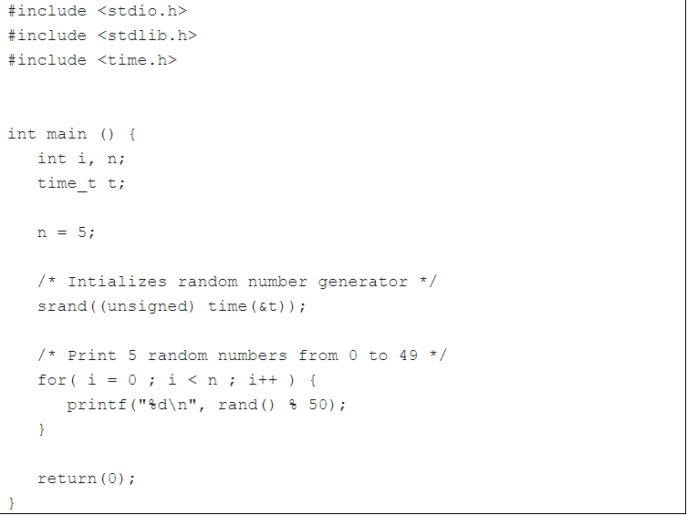 Solved Write a C program creates table of random size and | Chegg.com