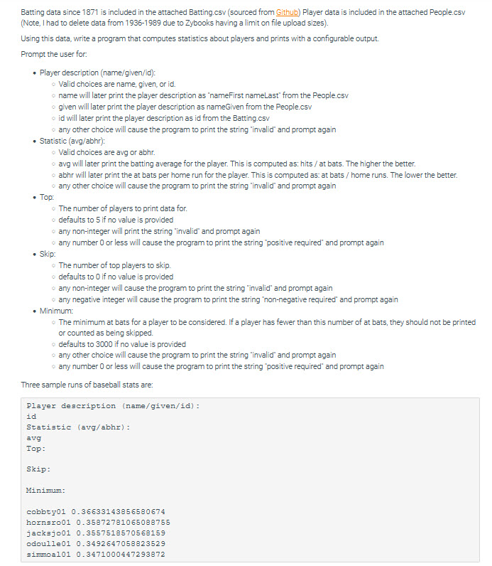 Solved Batting data since 1871 ﻿is included in the attached | Chegg.com