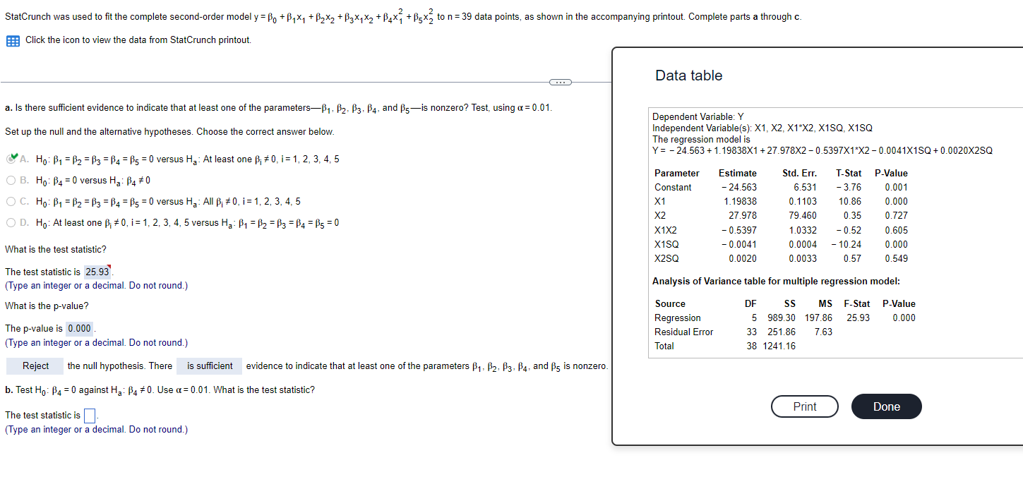 Solved Click the icon to view the data from StatCrunch | Chegg.com