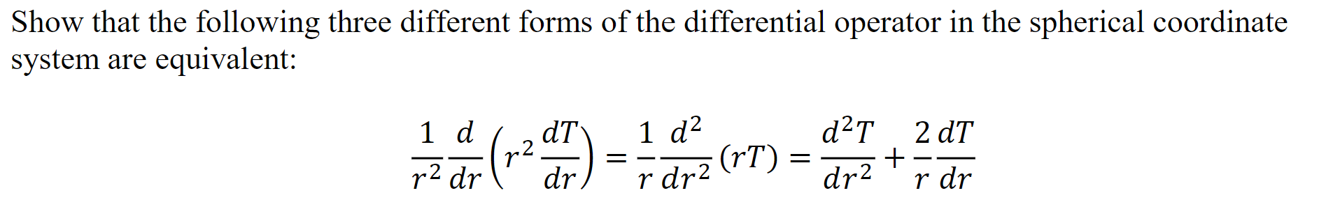 Solved Show that the following three different forms of the | Chegg.com