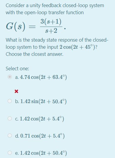 Solved Consider a unity feedback closed-loop system with the | Chegg.com