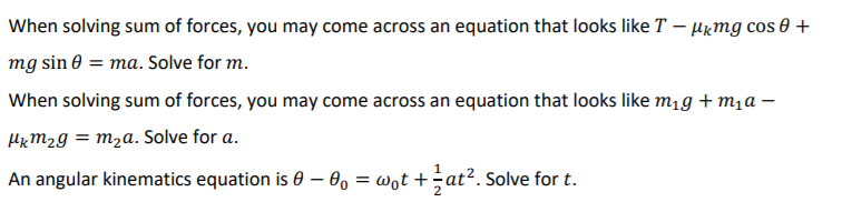 Solved When solving sum of forces, you may come across an | Chegg.com