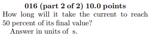Solved 015 (part 1 of 2) 10.0 points At t=0, a 9.9 V battery | Chegg.com