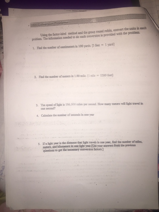 Solved Using the factor-label method and the group round | Chegg.com
