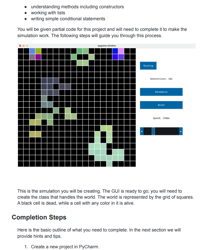Solved Conway's Game of Life John Conway was a brilliant | Chegg.com