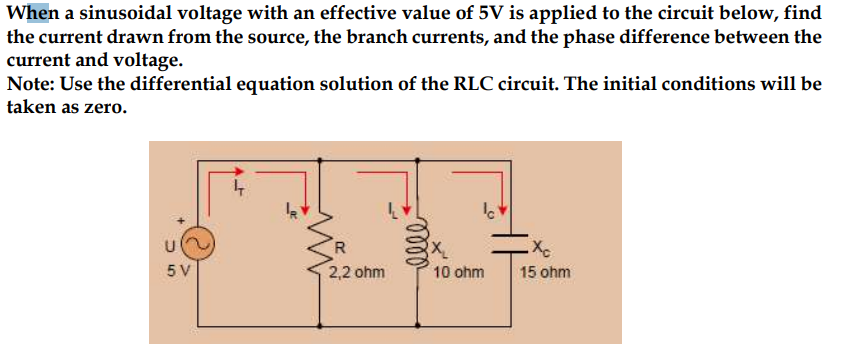 When a sinusoidal voltage with an effective value of | Chegg.com