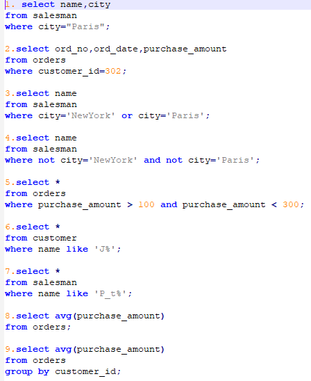 Solved 1. Write a SOL statement to display names and city of | Chegg.com