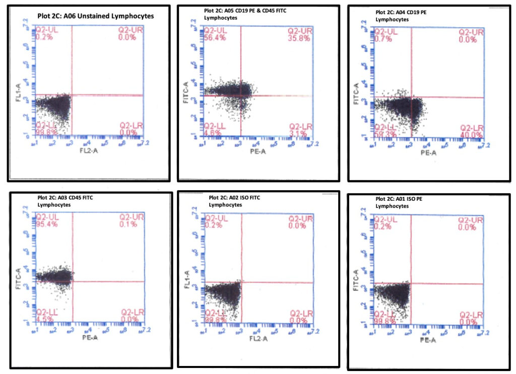 Solved Plot 2C: A06 Unstained Lymphocytes 2-UL Q2-UR 0.0% | Chegg.com