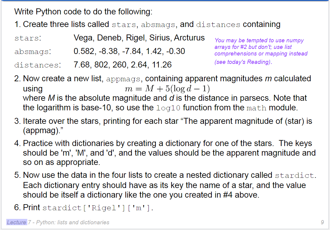Solved Write Python code to do the following:Create three | Chegg.com