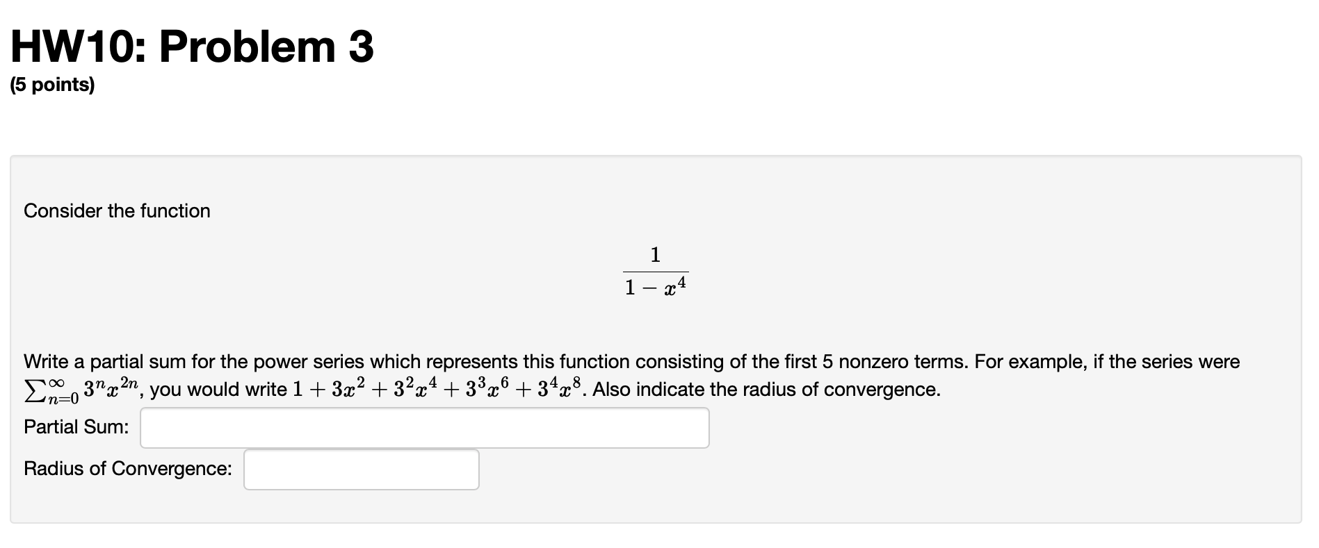 Solved HW10: Problem 3 (5 points) Consider the function 1 1 | Chegg.com