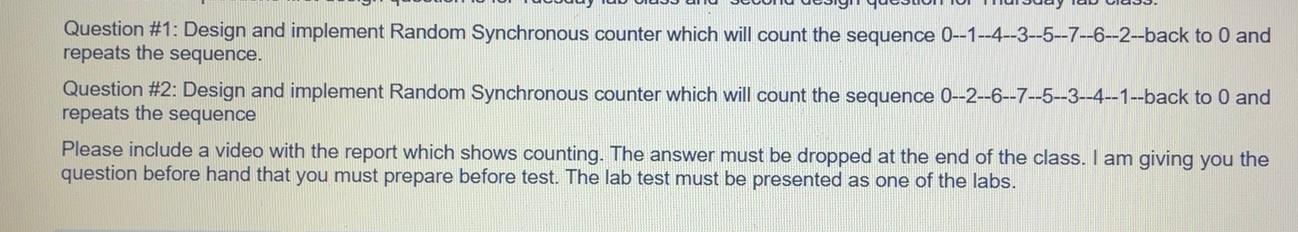 Solved Question 1 Design And Implement Random Synchronous 4706