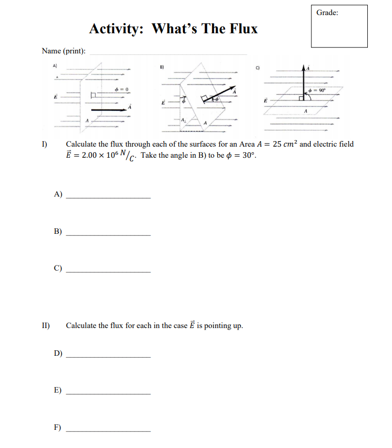 Solved Grade: Activity: What's The Flux Name (print): = 0 = | Chegg.com