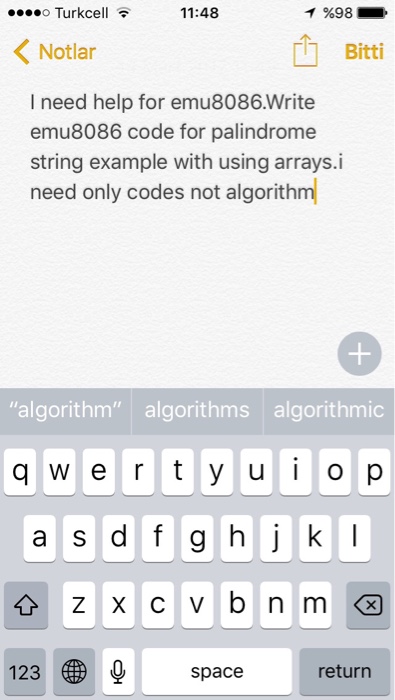 Solved I need help for emu8086.Write emu8086 code for | Chegg.com