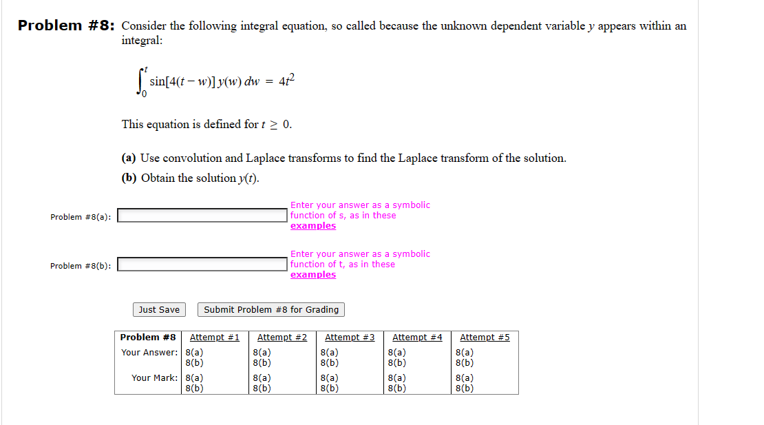 Problem # 8: Consider the following integral | Chegg.com