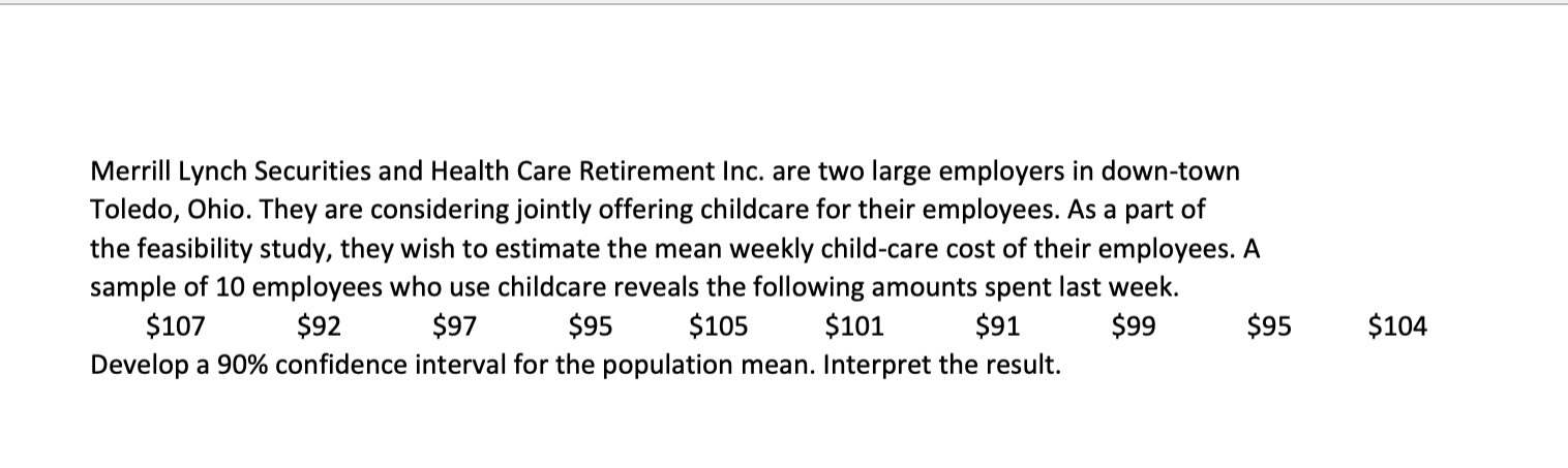 Solved Merrill Lynch Securities and Health Care Retirement | Chegg.com