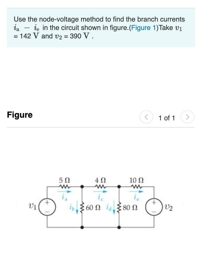 Solved Use the node-voltage method to find the branch | Chegg.com