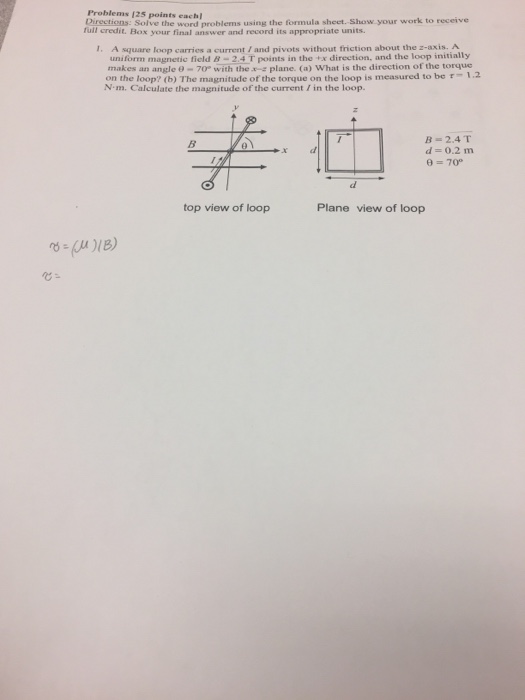 Solved Solve the word problems using the formula sheet. Show | Chegg.com