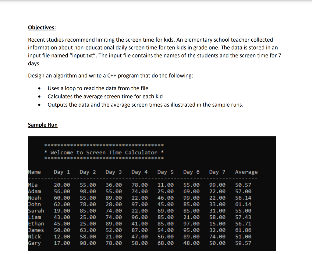 Solved I need help writing a C++ program. Directions follow: | Chegg.com
