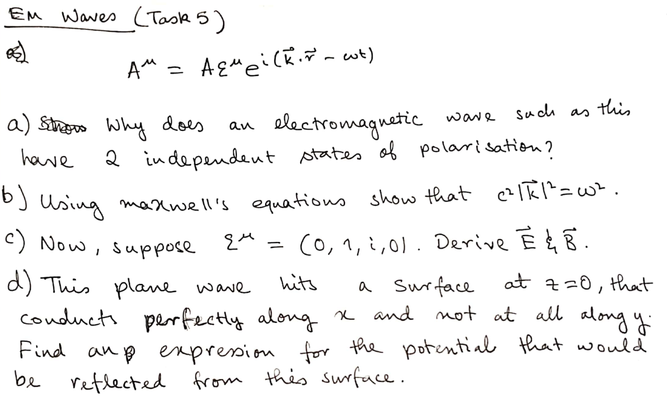 Aμ(x) is the amplitude of the electromagnetic | Chegg.com