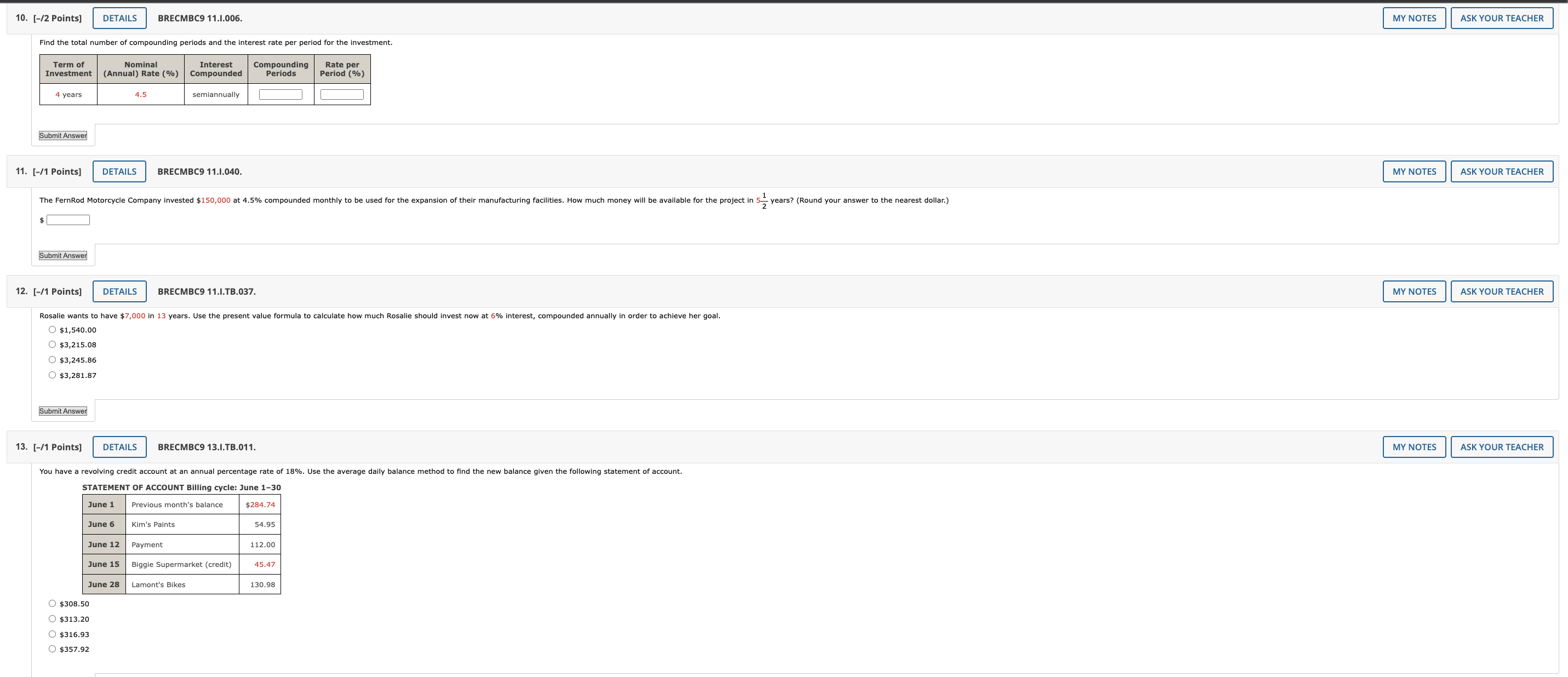 Solved [-/2 ﻿Points]DETAILSBRECMBC9 11.I.006MY NOTESASK YOUR | Chegg.com