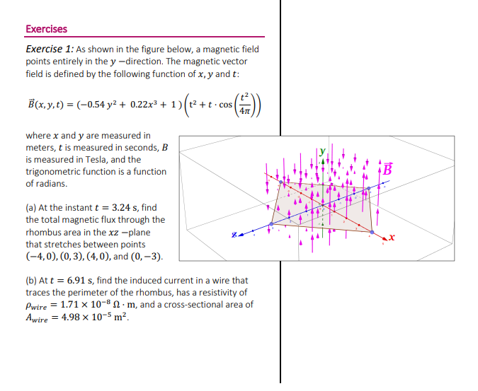 Exercise 1: As shown in the figure below, a magnetic | Chegg.com