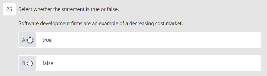 Solved 22 Select whether the statement is true or false. In | Chegg.com