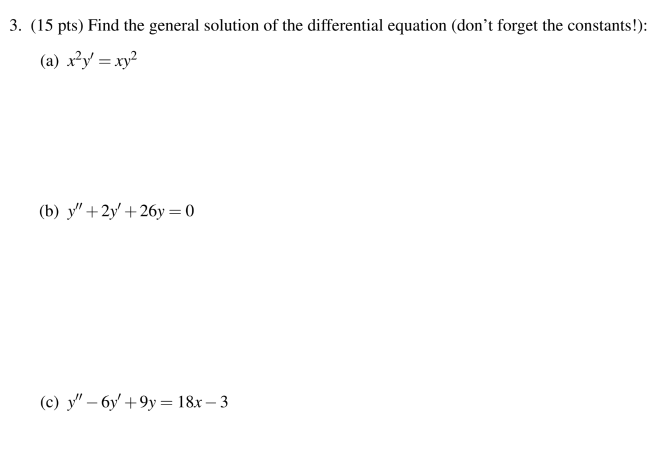 Solved Find the general solution of the differential | Chegg.com