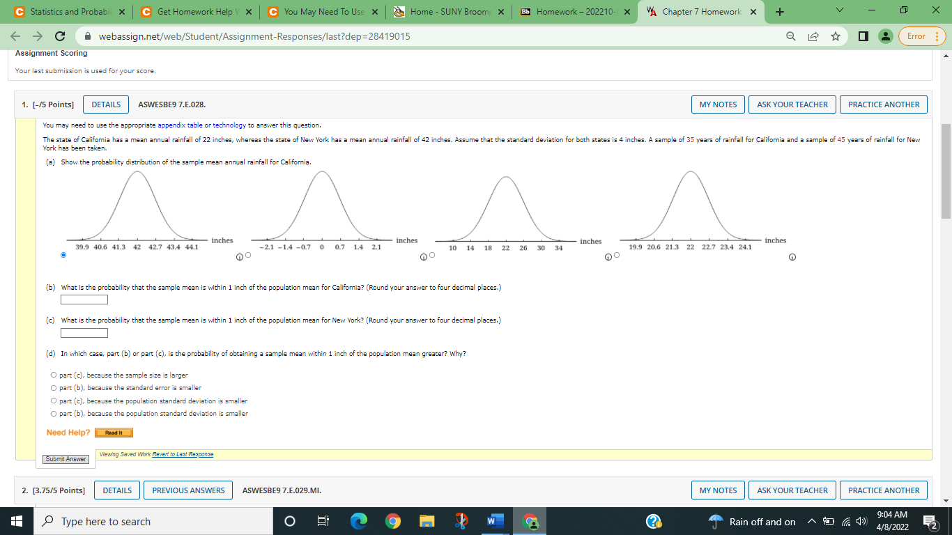 Solved C Statistics and Probabil x C C Get Homework Help | Chegg.com