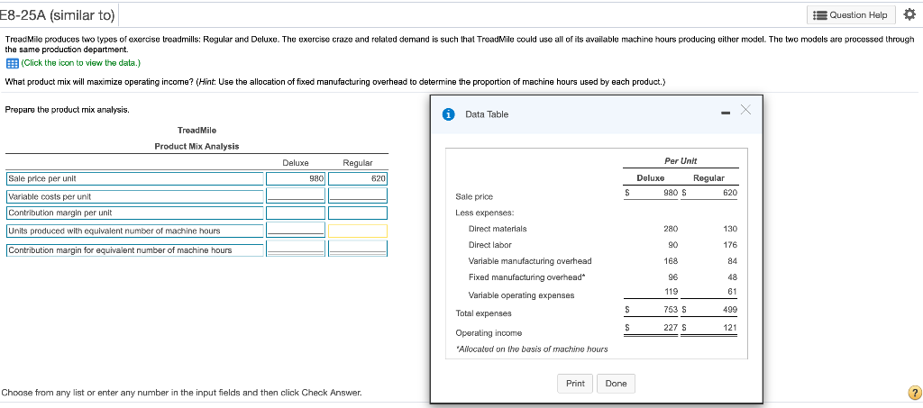 Solved E8-25A (similar to) is Question Help TreadMile | Chegg.com