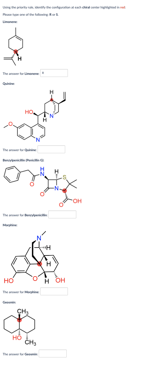 Solved Using the priority rule, identify the configuration | Chegg.com