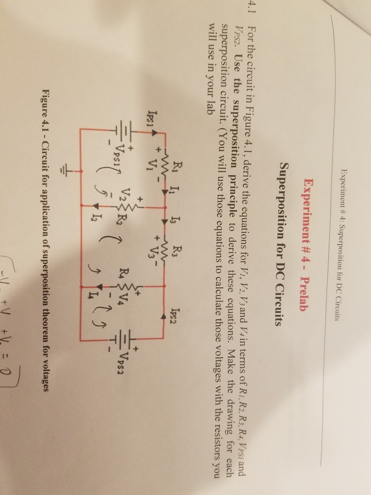 Solved Experiment # 4: Superposition for DC Circuits | Chegg.com