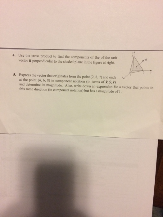 Solved Use the cross product to find the components of the | Chegg.com